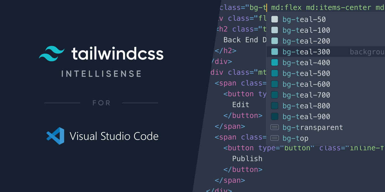 IntelliSense Tailwind CSS